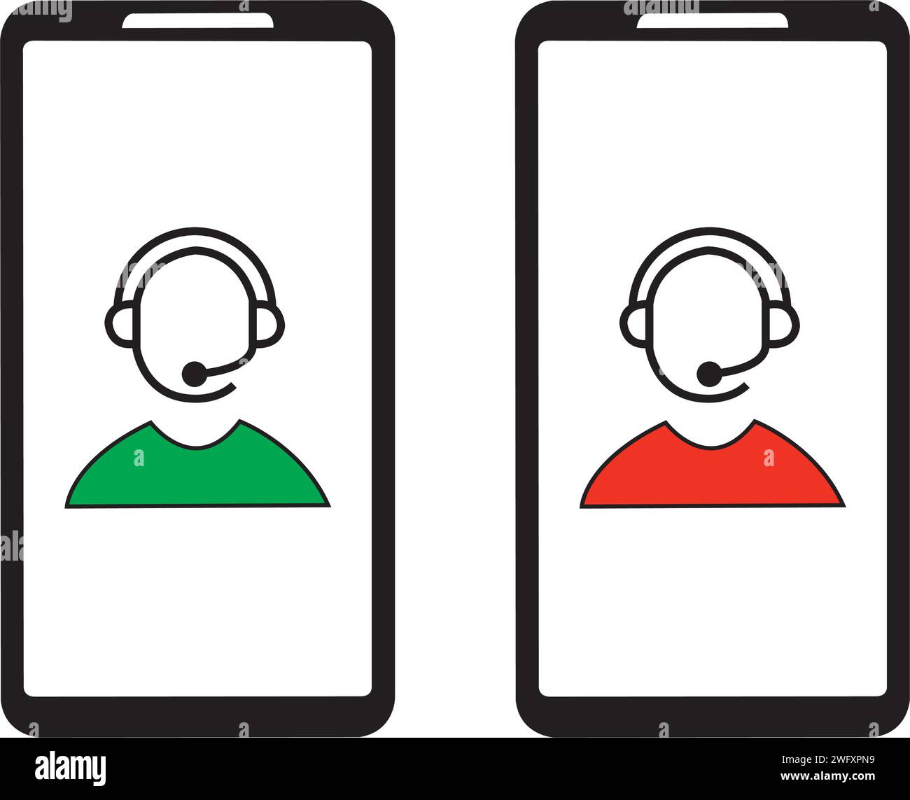 Green screen avatar call center hi-res stock photography and images - Alamy