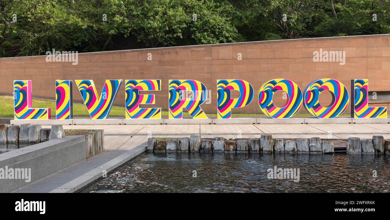 Landmark Liverpool Sign located at Liverpool ONE shopping centre ...