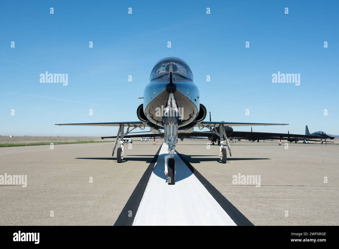 A U.S. Air Force T-38 Talon leads a formation with 9th Reconnaissance ...