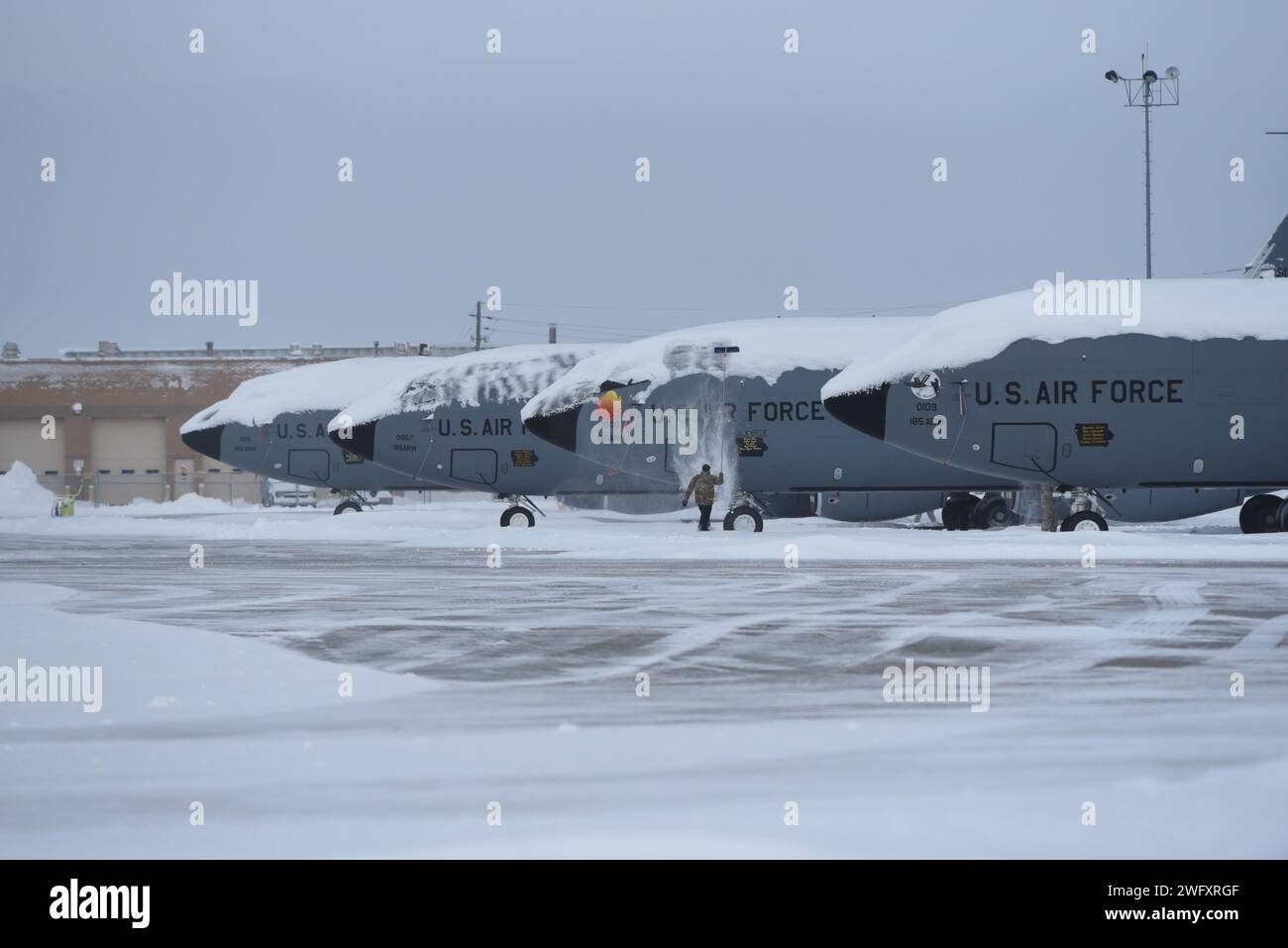 Members of the Iowa Air National Guard’s 185th Air Refueling Wing Civil ...