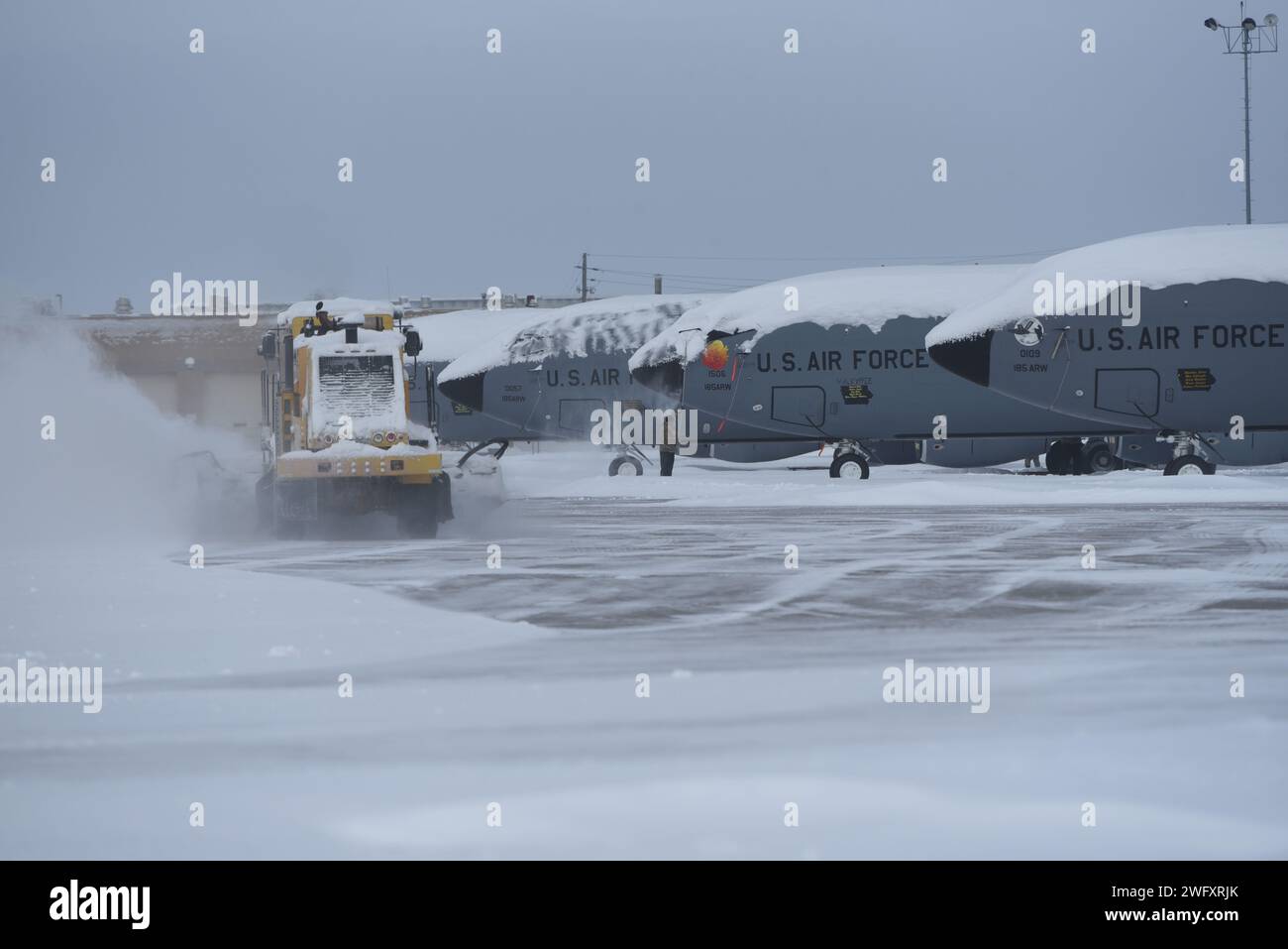Members of the Iowa Air National Guard’s 185th Air Refueling Wing Civil ...