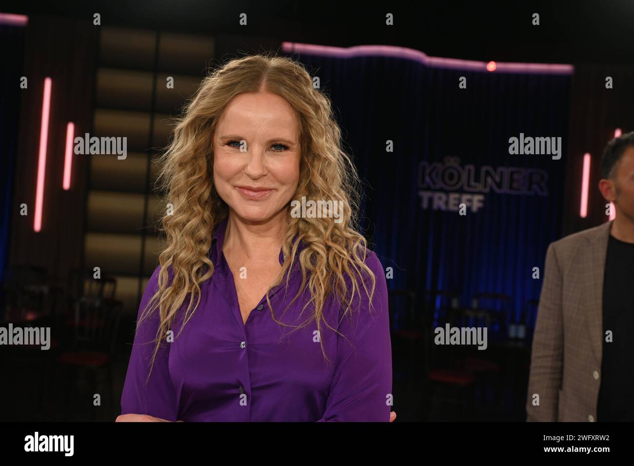 Moderatorin Katja Burkard zu Gast in der WDR Talkshow Kölner Treff ...