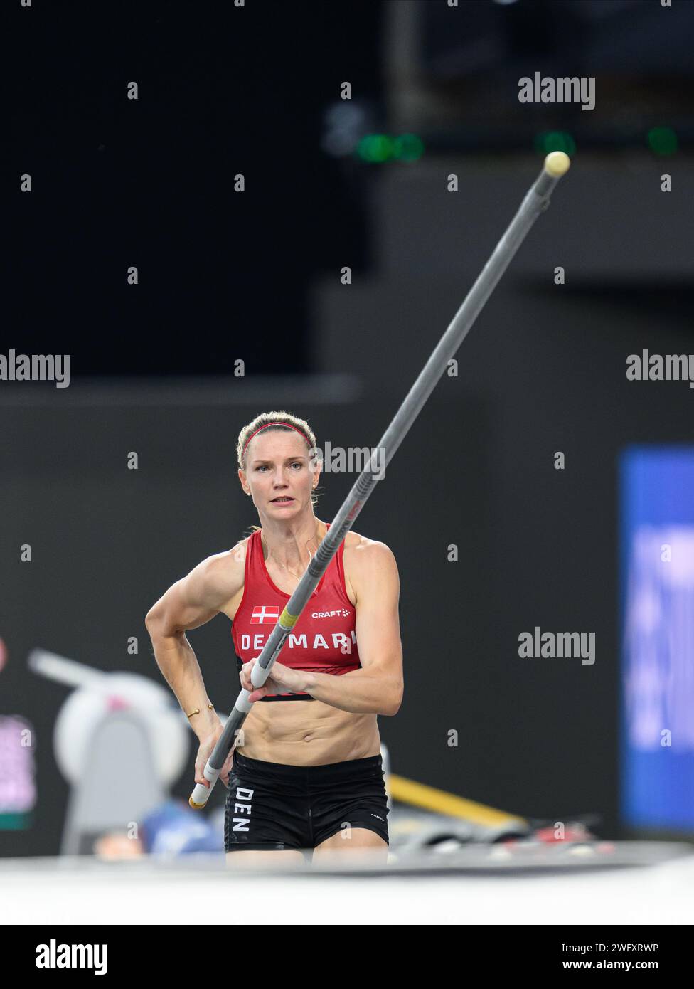 Caroline Bonde HOLM participating in the Pole Vault at the World ...