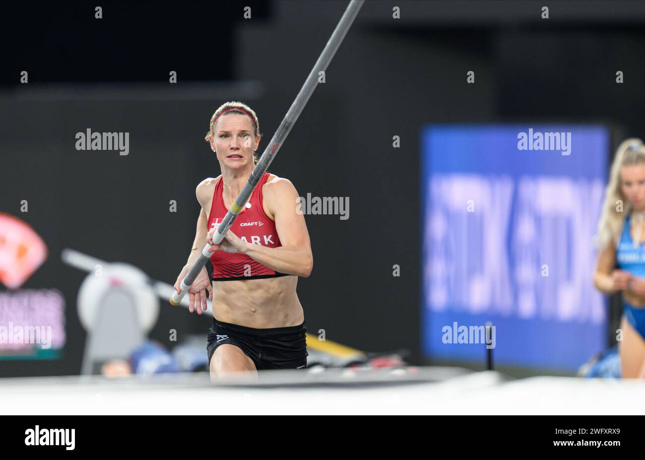 Caroline Bonde HOLM participating in the Pole Vault at the World ...