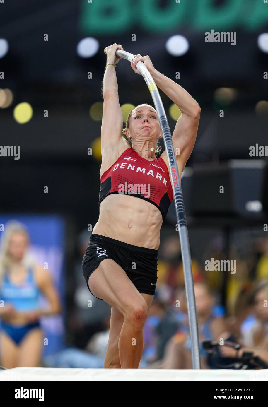 Caroline Bonde HOLM participating in the Pole Vault at the World ...