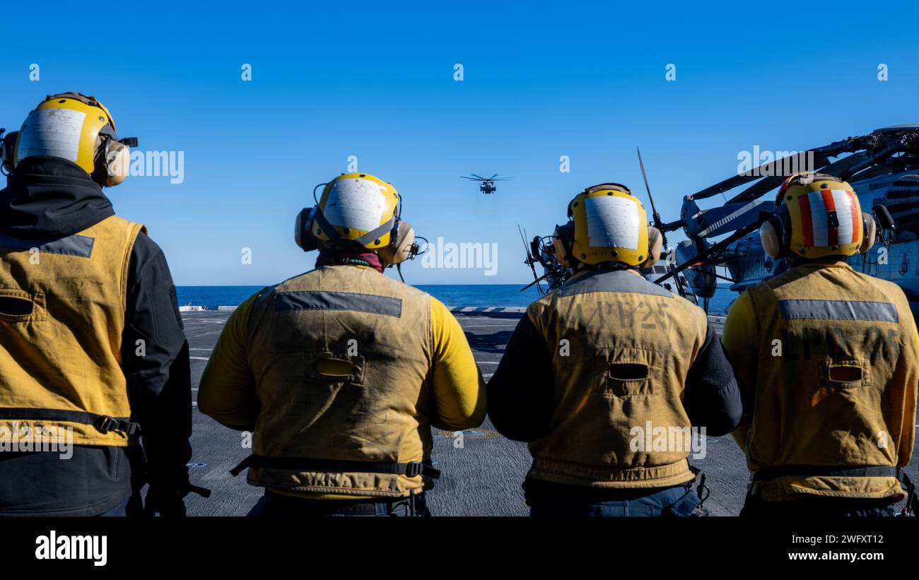 Sailors assigned to the San Antonio-class amphibious transport dock ...