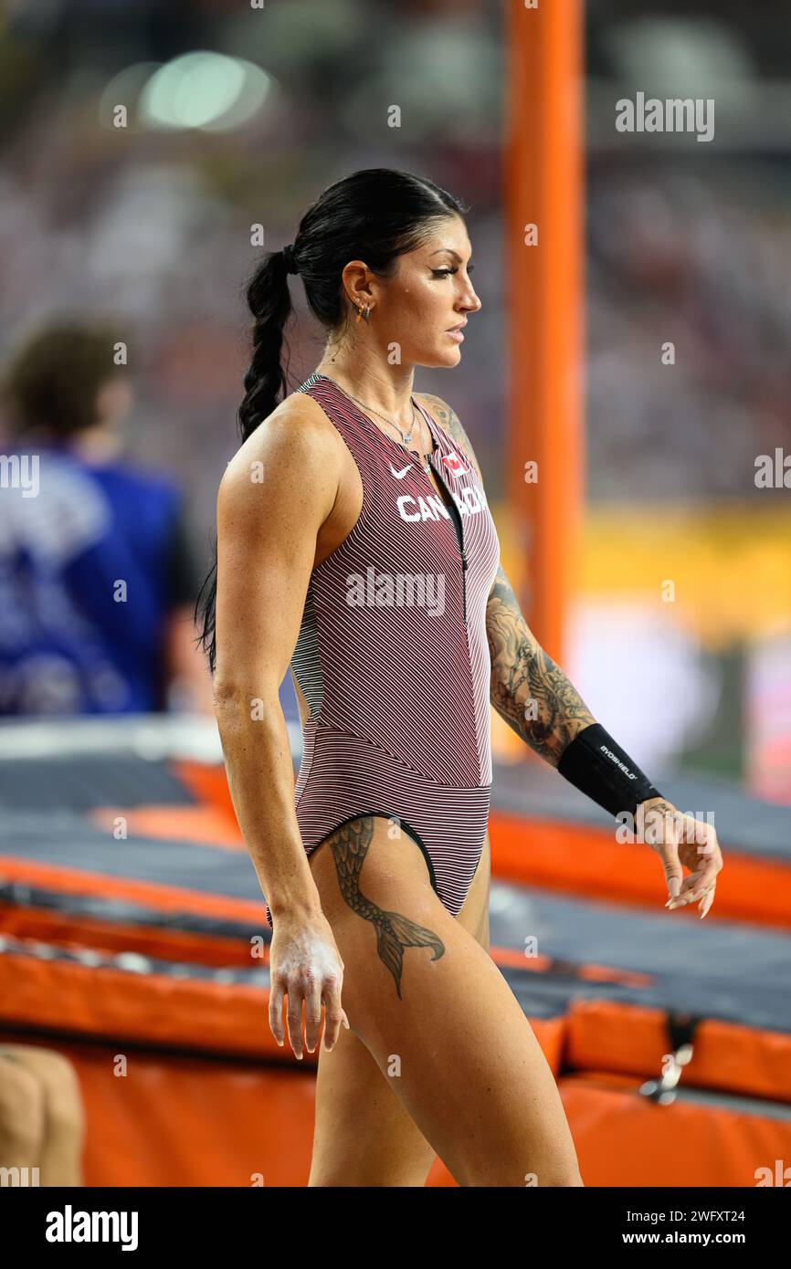 Anicka Newell Participating In The Pole Vault At The World Athletics Championships In Budapest
