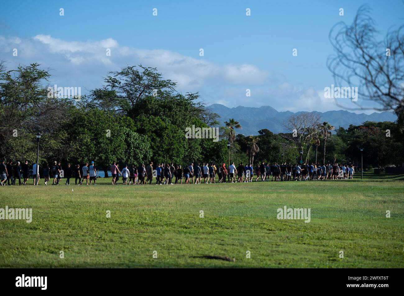 Airmen assigned to Joint Base Pearl Harbor-Hickam participate in a two ...
