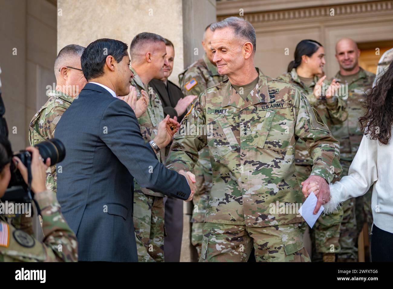 57th Director of the Army Staff Lt. Gen. Walter E. Piatt departs the ...