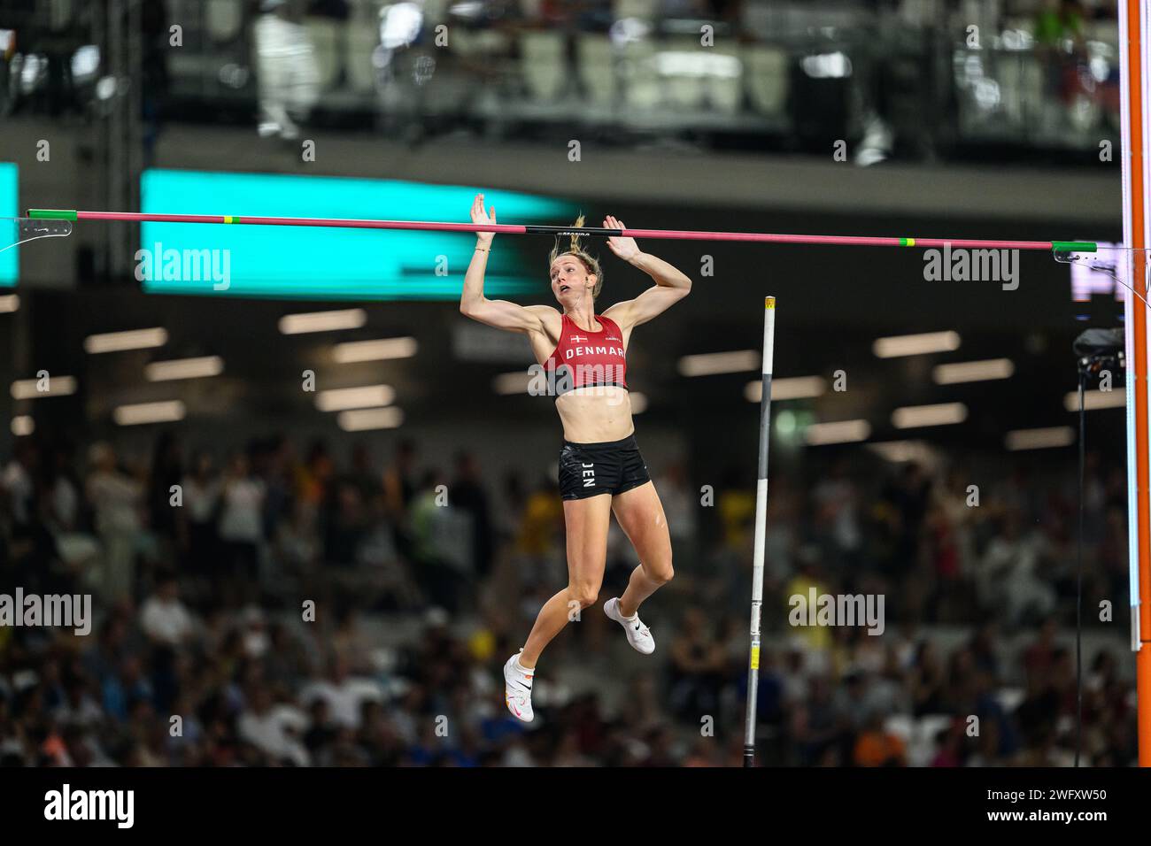 Caroline Bonde HOLM participating in the Pole Vault at the World ...