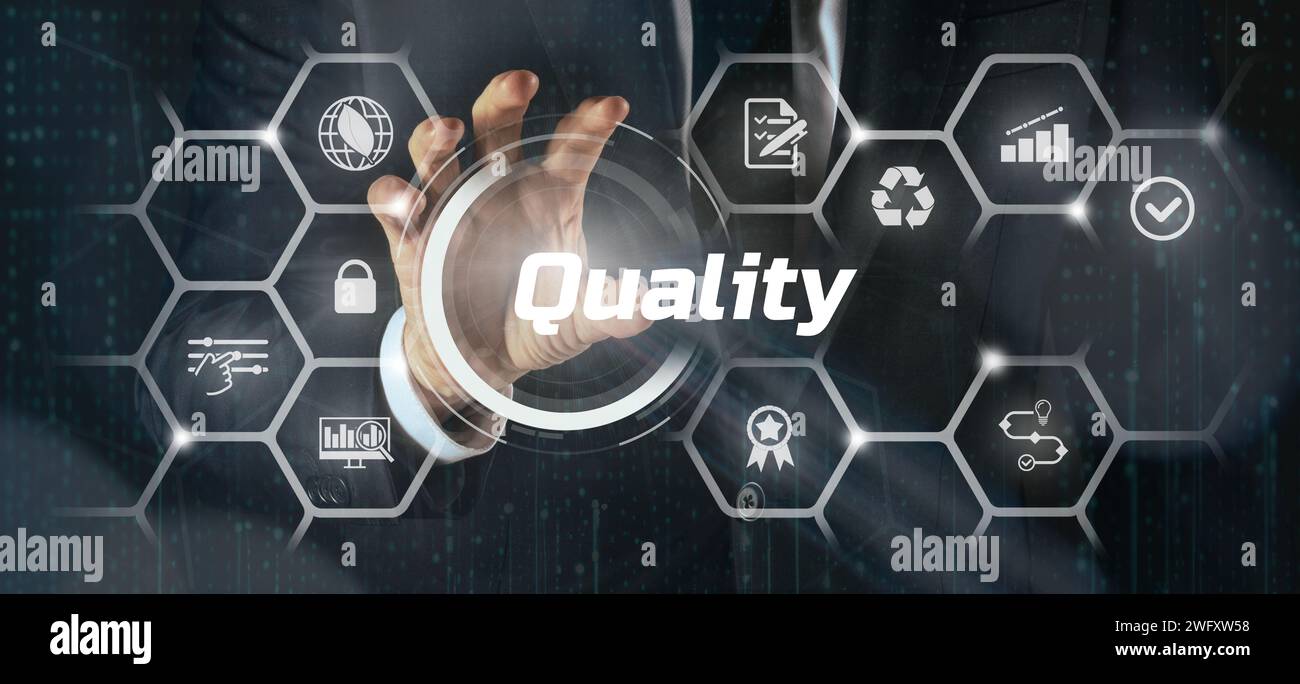 Quality management system concept. Business processes for customer ...