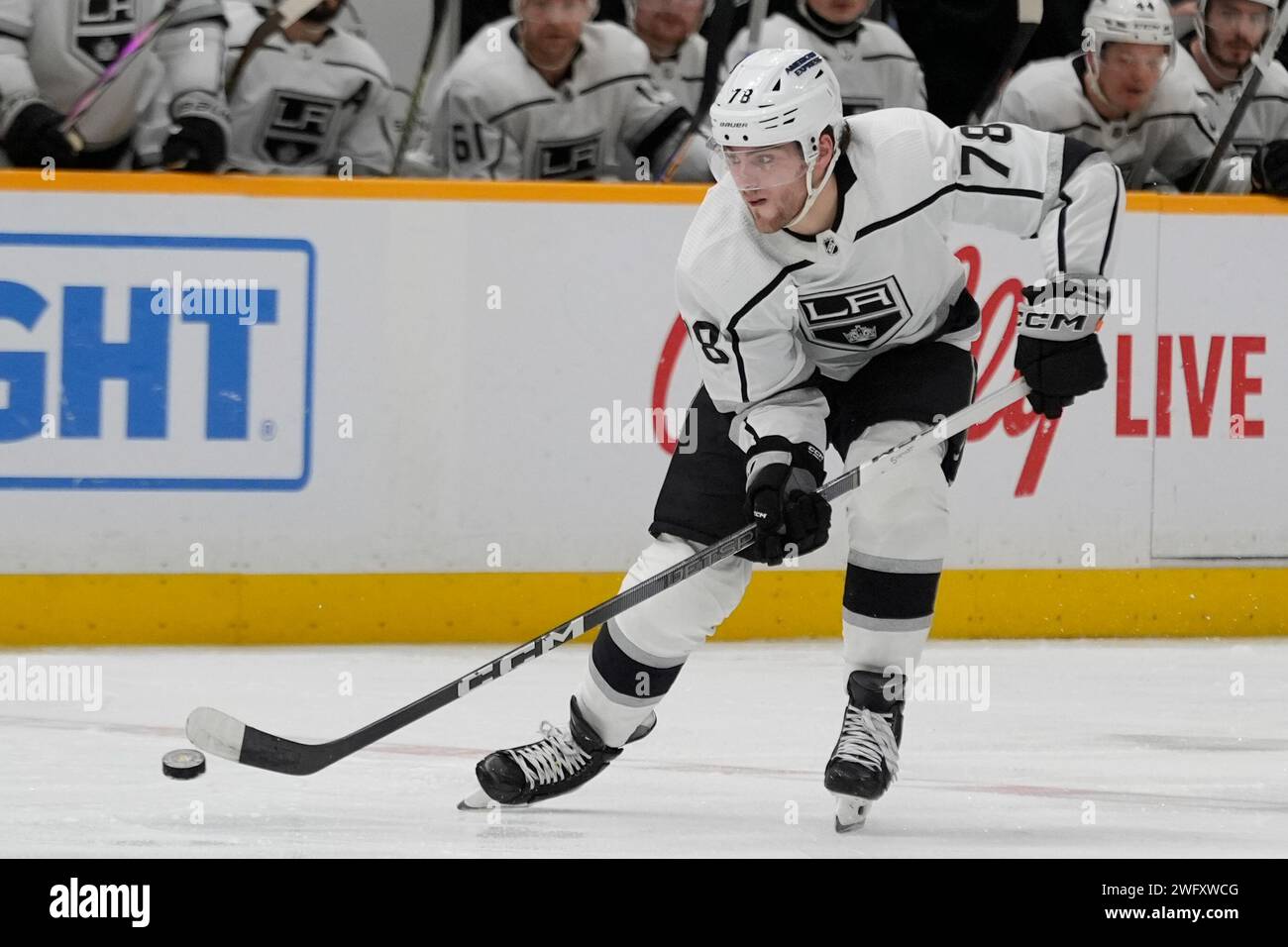 Los Angeles Kings right wing Alex Laferriere (78) plays during the ...