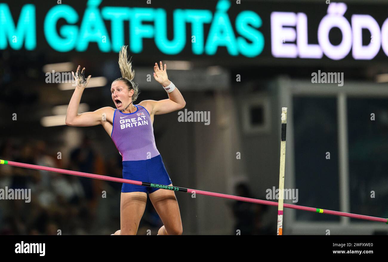 Holly Bradshaw Participating In The Pole Vault At The World Athletics