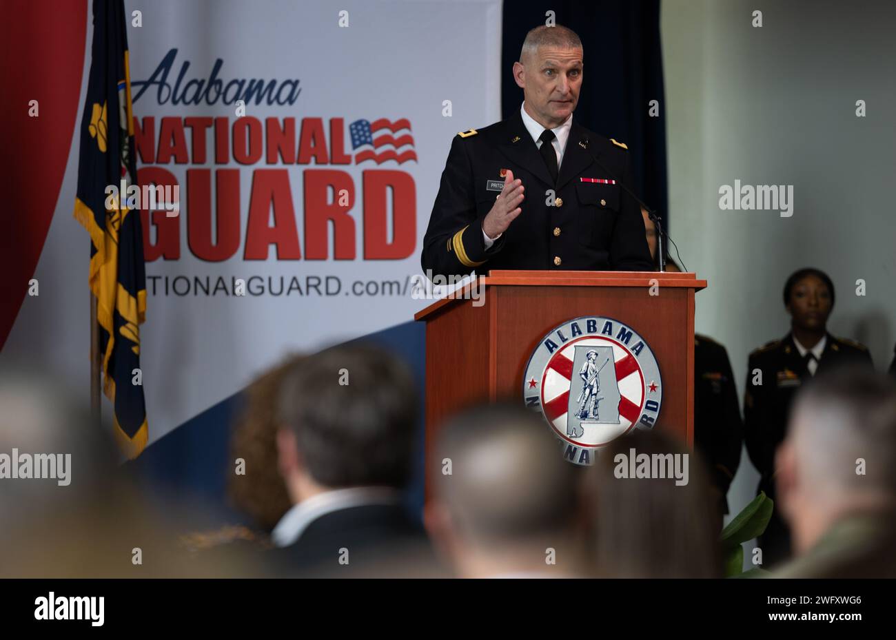 Brig. Gen. David Pritchett speaks at his change of command ceremony ...