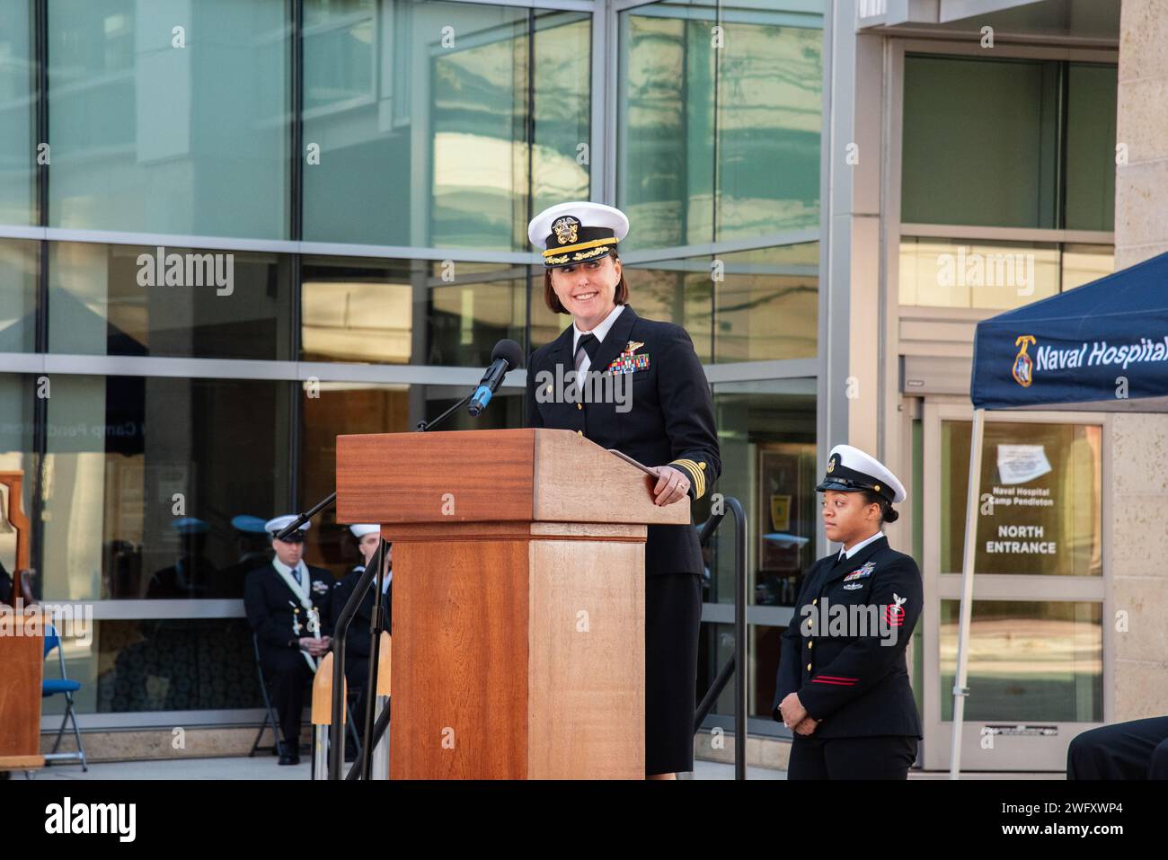 Navy Capt. Jenny Burkett, director of Naval Hospital Camp Pendleton ...