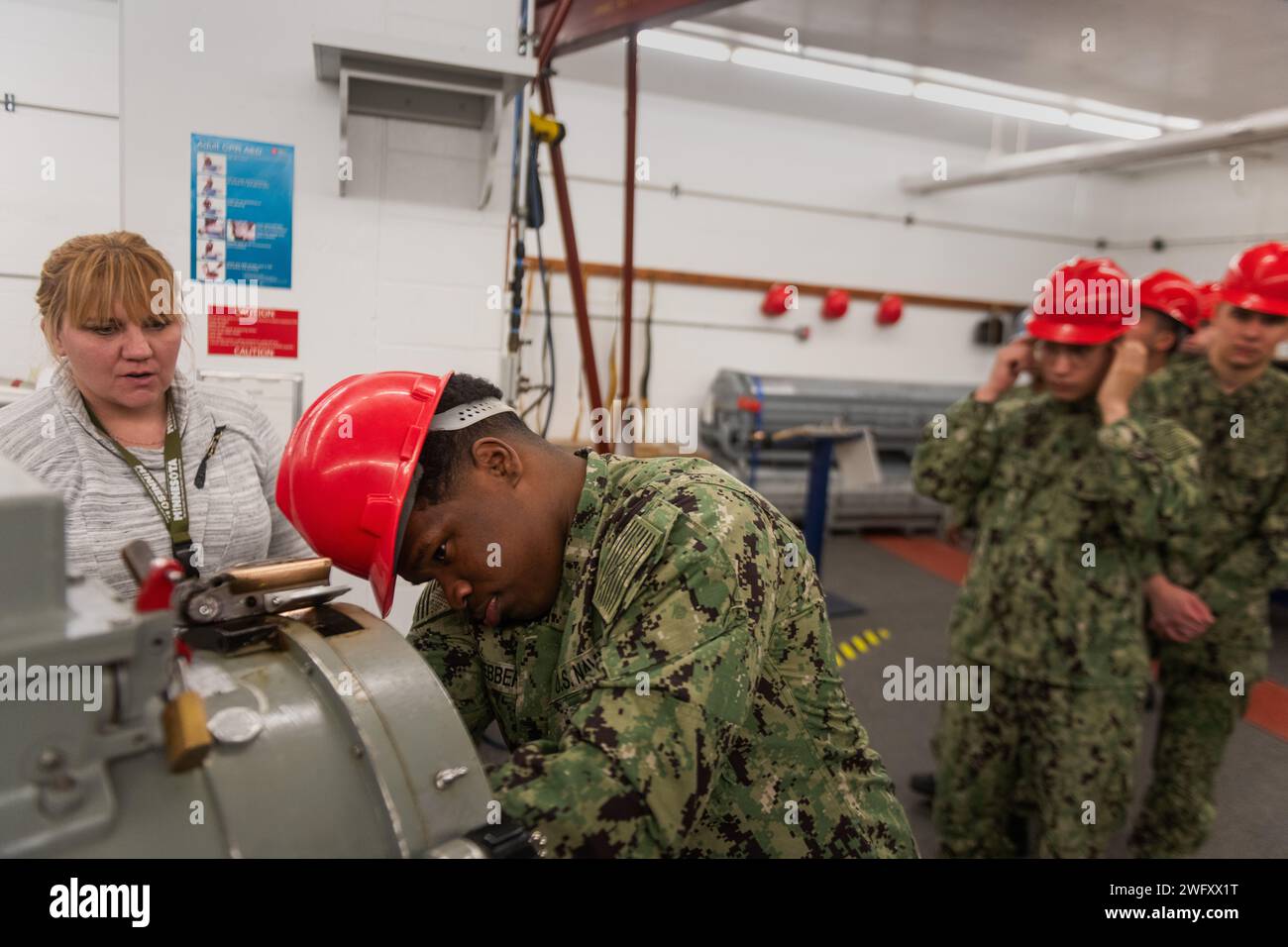 GREAT LAKES, Il. (January 9, 2024) AJ Reichert, an instructor at the ...