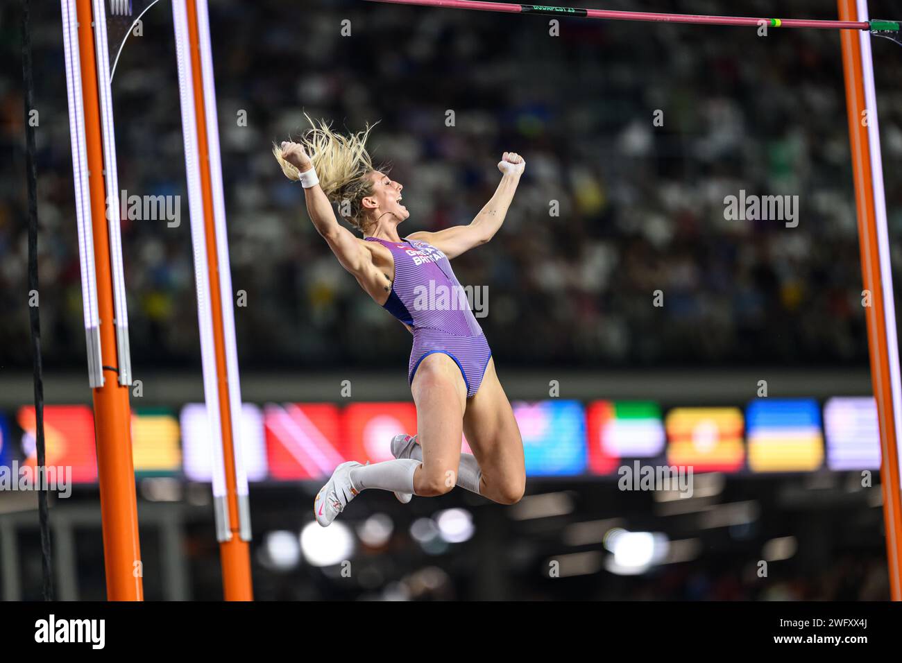 Molly CAUDERY participating in the Pole Vault at the World Athletics ...