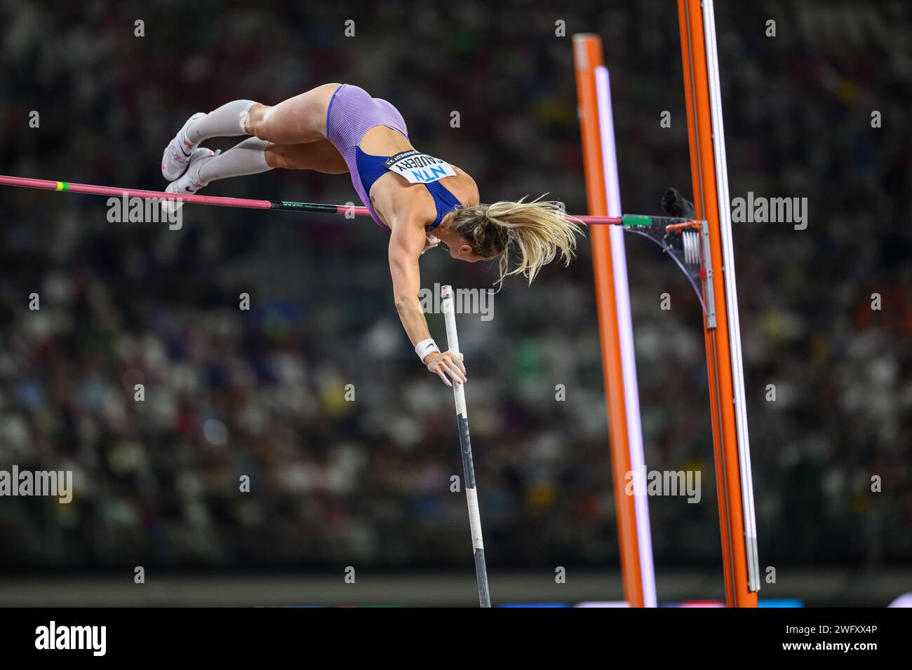 Molly CAUDERY participating in the Pole Vault at the World Athletics ...