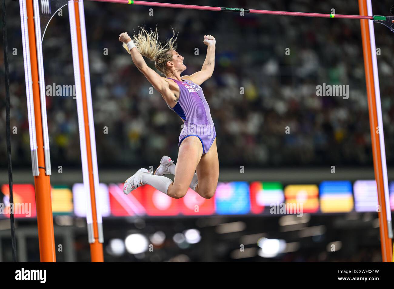 Molly CAUDERY participating in the Pole Vault at the World Athletics ...