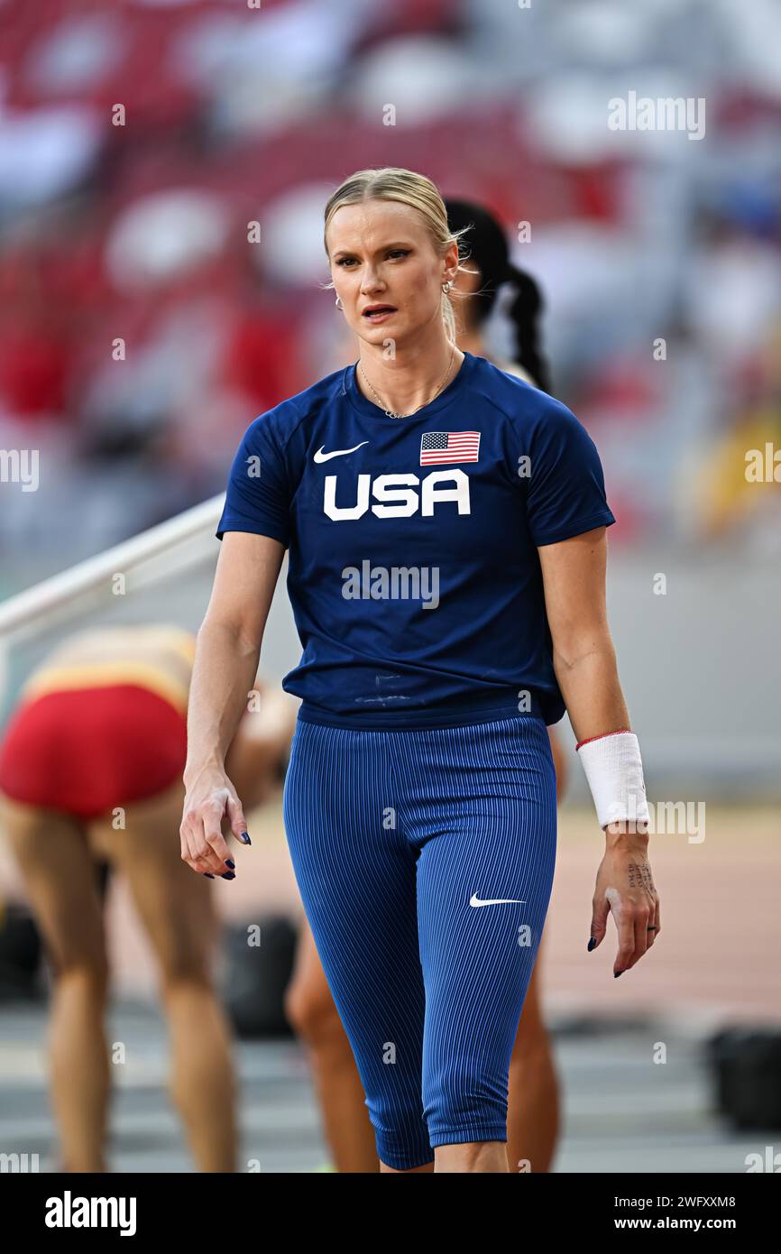 Katie MOON participating in the Pole Vault at the World Athletics ...