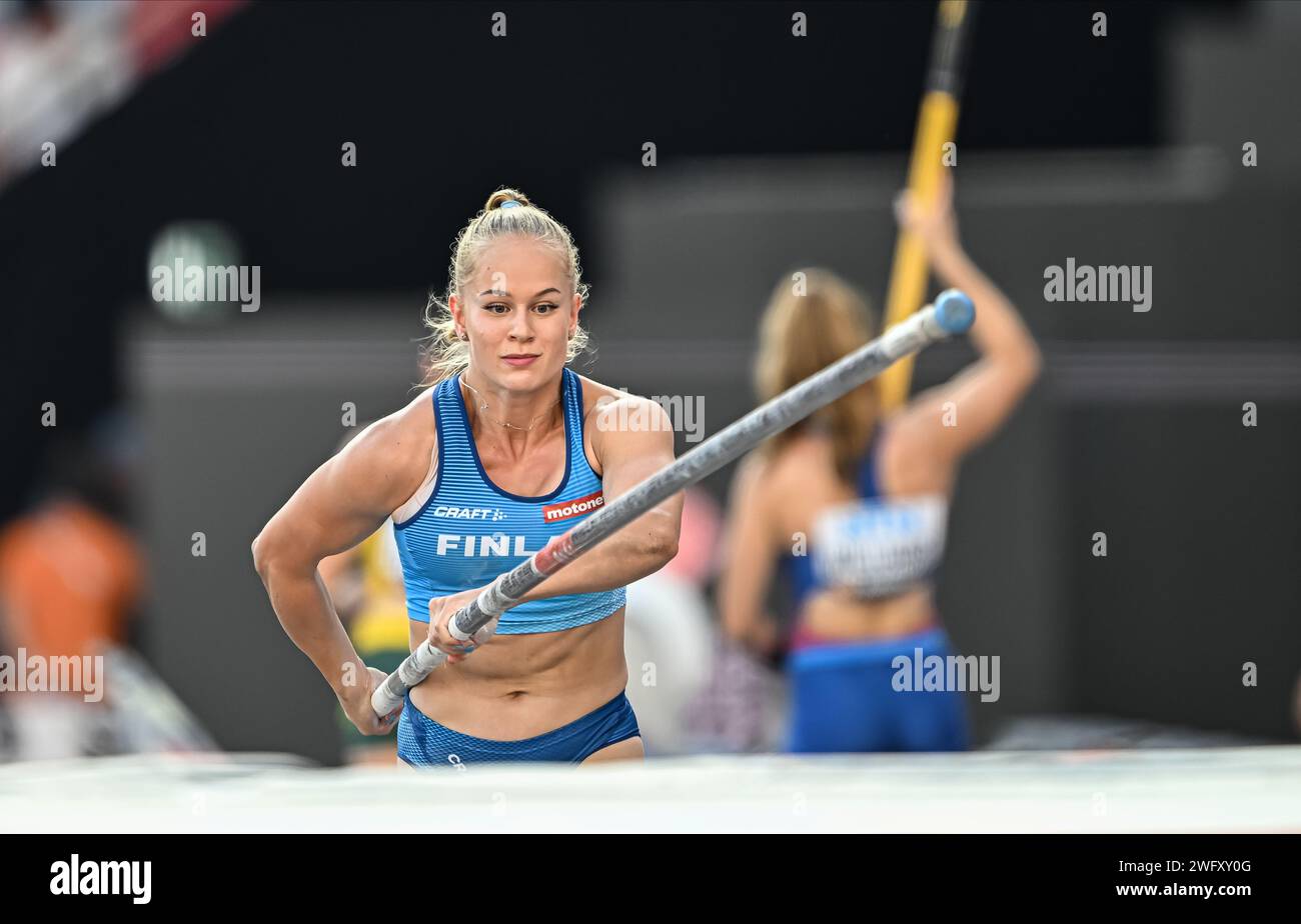Saga ANDERSSON participating in the Pole Vault at the World Athletics ...