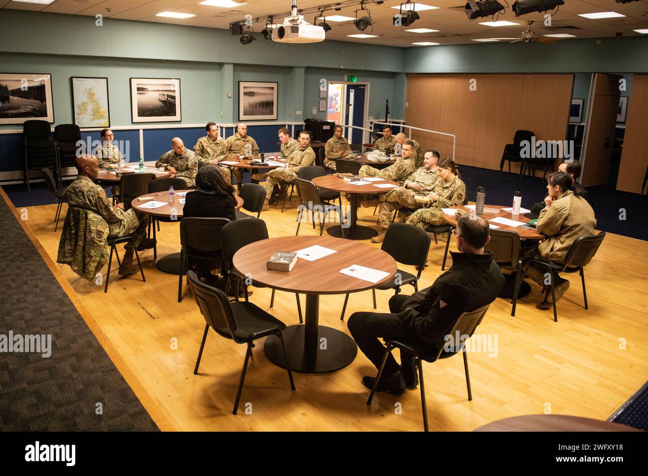 Members of the 501st Combat Support Wing participate in a luncheon ...