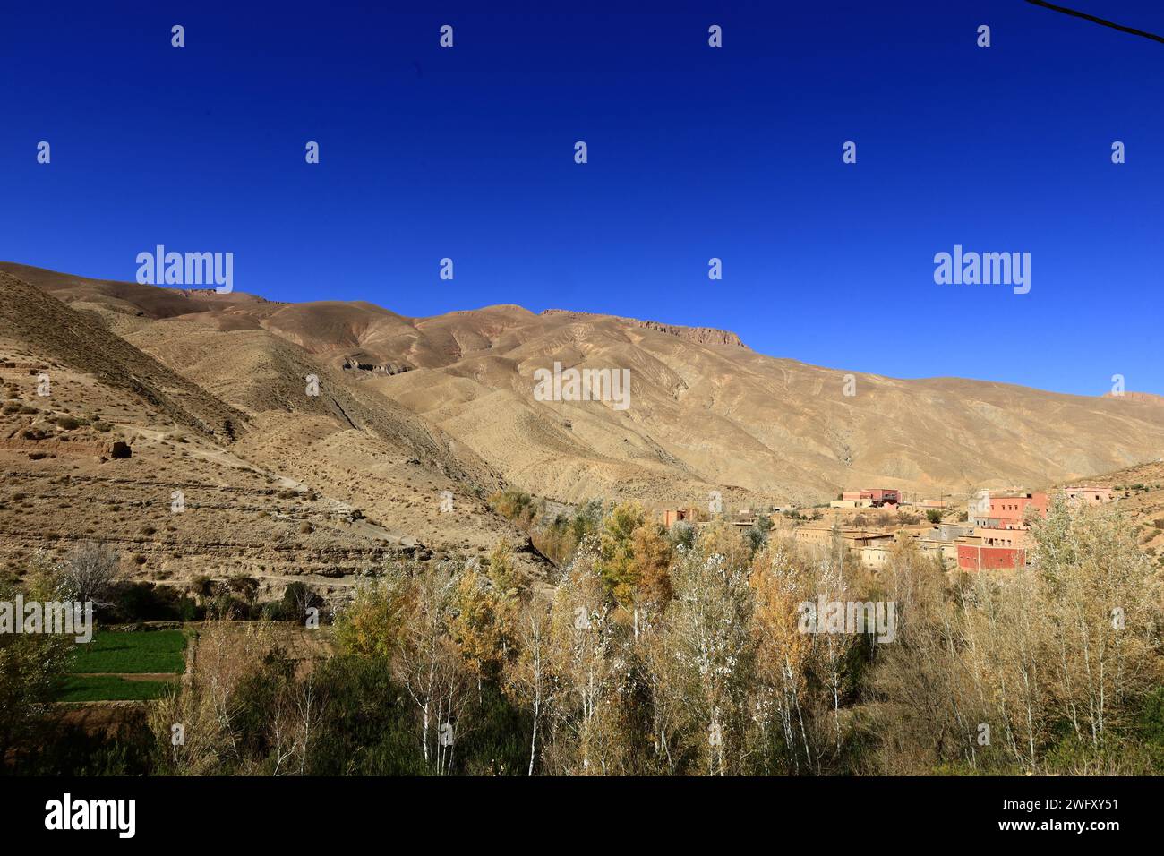 The High Atlas is a mountain range in central Morocco, North Africa ...