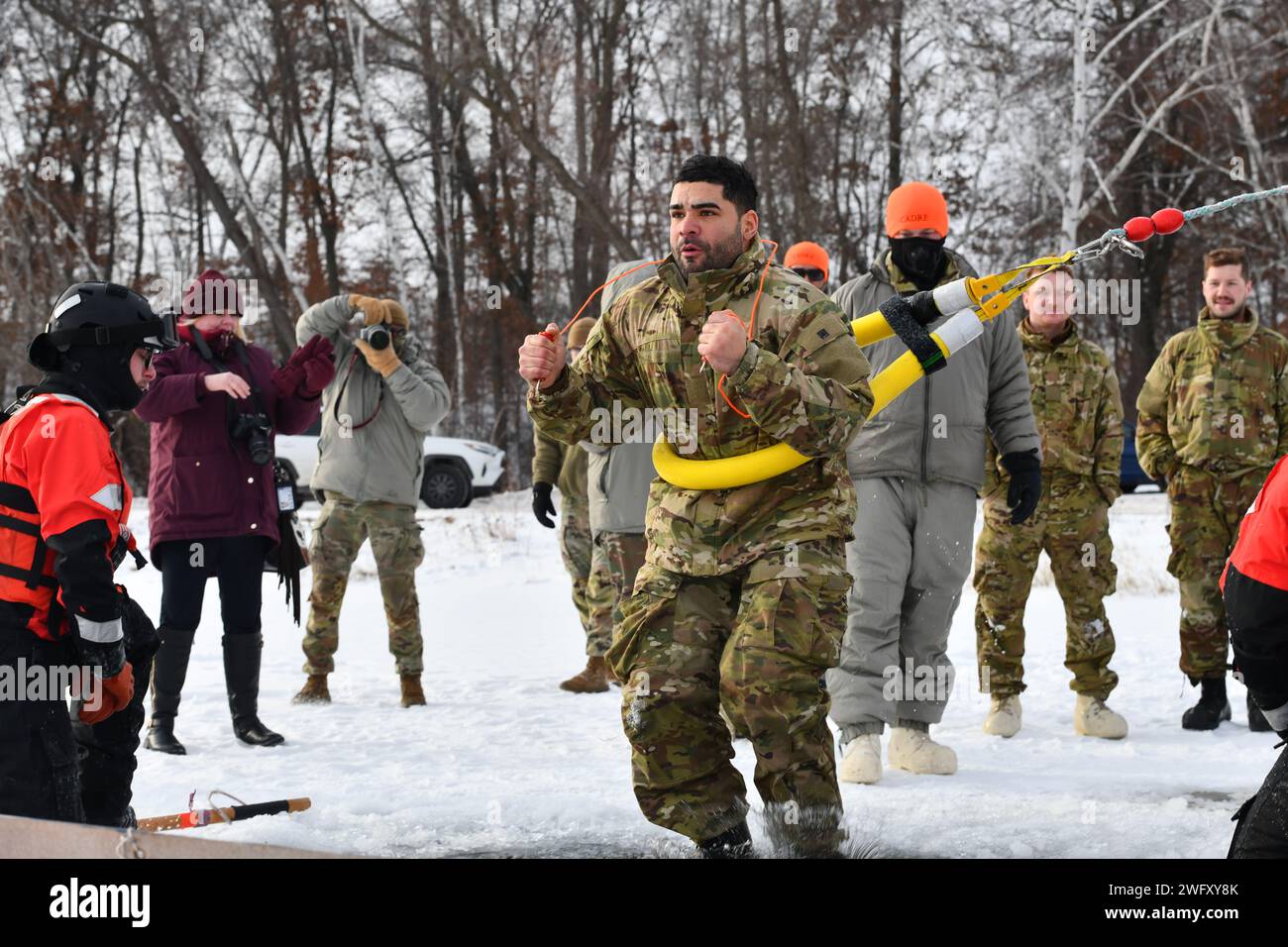 An Air National Guard Security Forces specialist assigned to the 109th ...