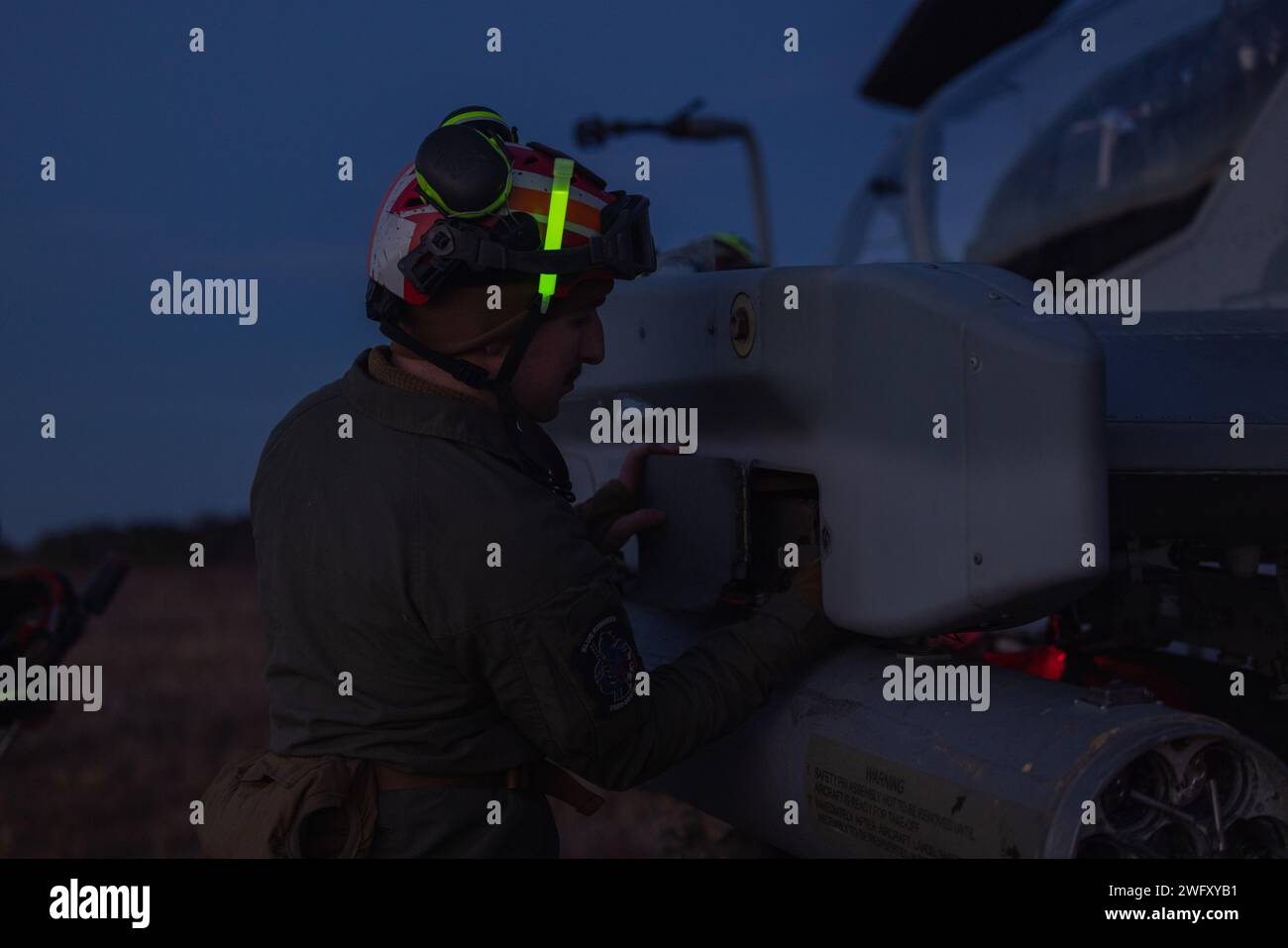 A U.S. Marine with Marine Medium Tiltrotor Squadron 365 (Reinforced ...