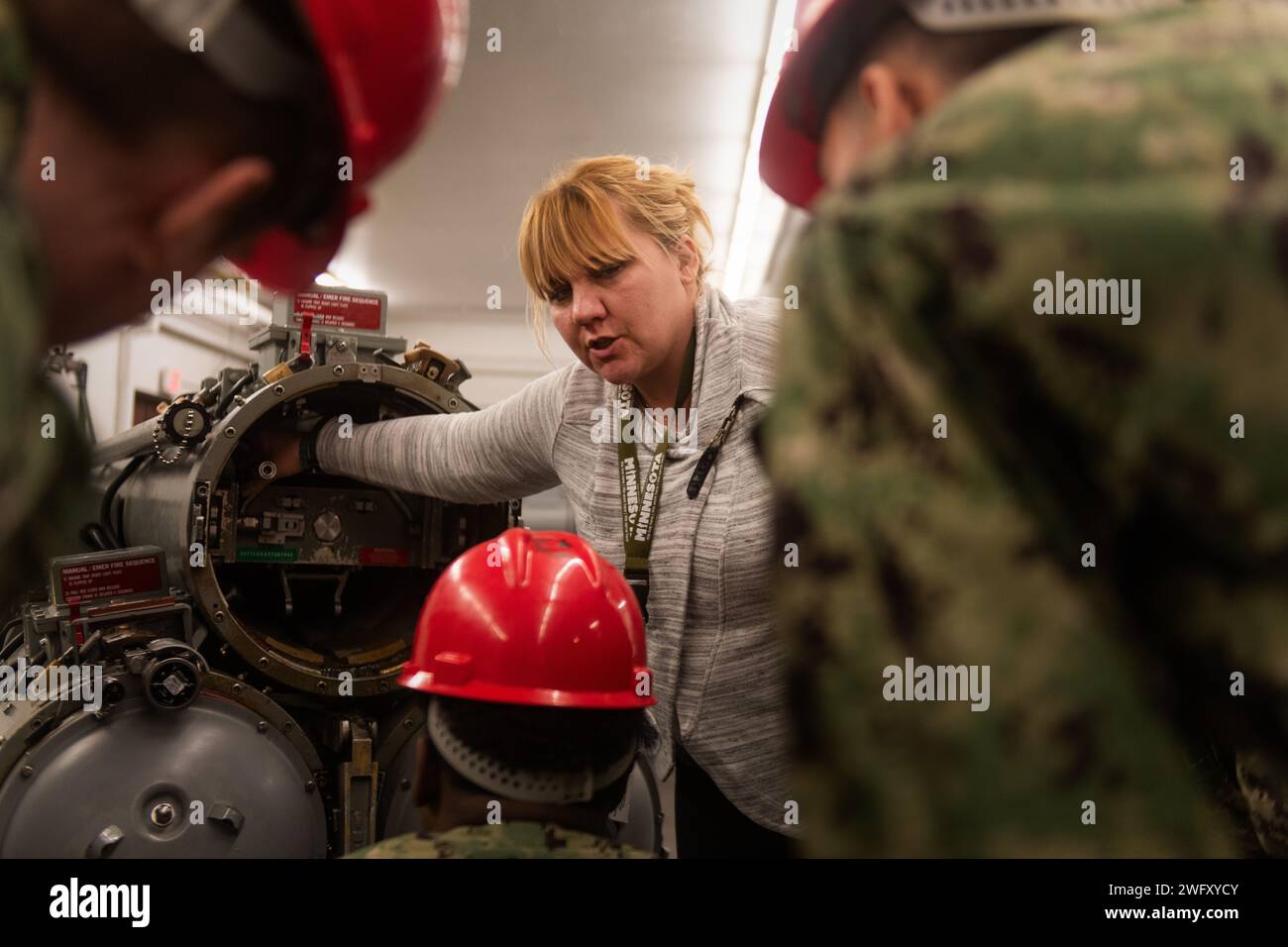GREAT LAKES, Il. (January 9, 2024) AJ Reichert, an instructor at the ...