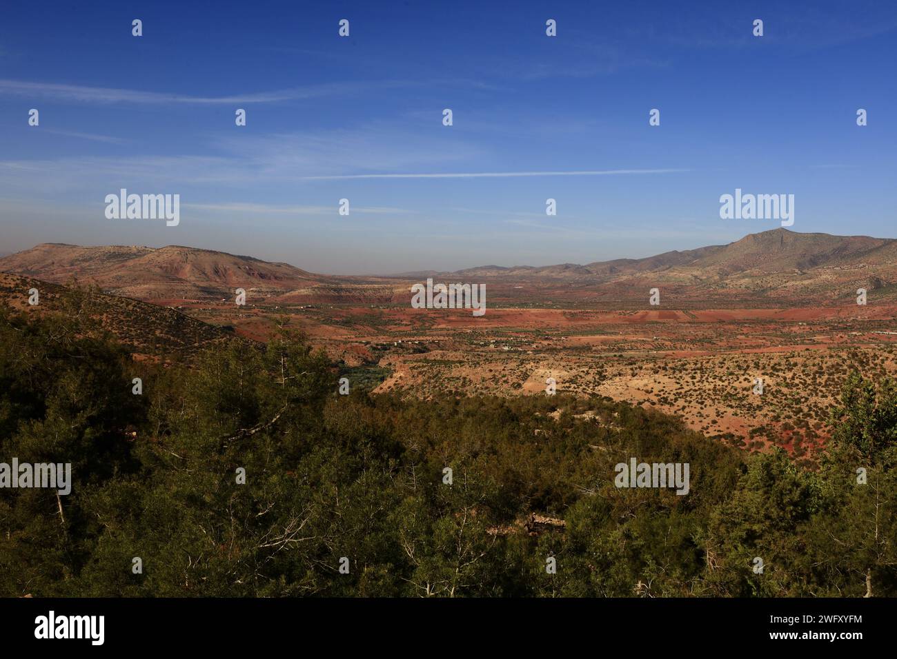View on a mountain in the Middle Atlas is a mountain range in Morocco ...