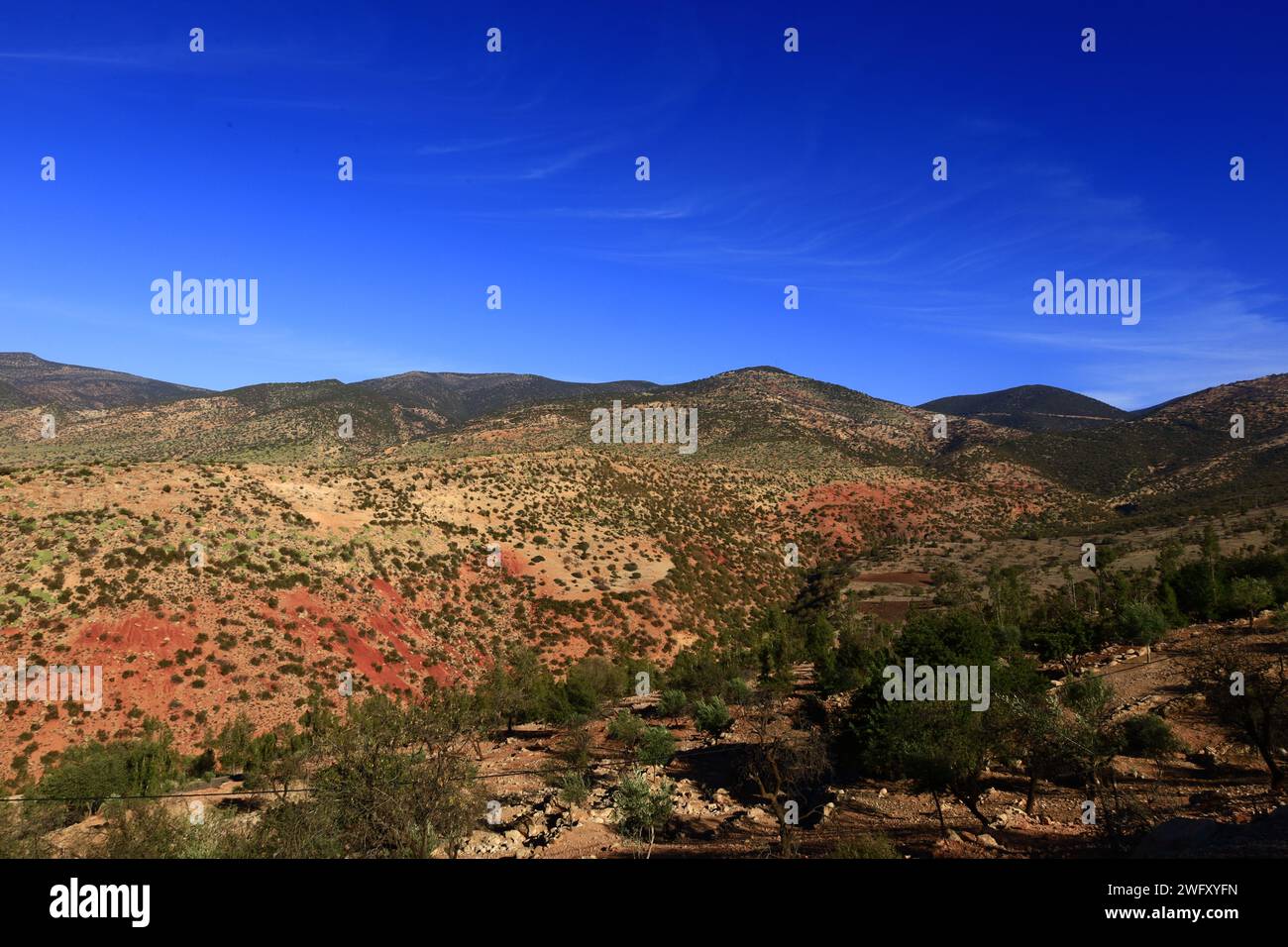 View on a mountain in the Middle Atlas is a mountain range in Morocco ...