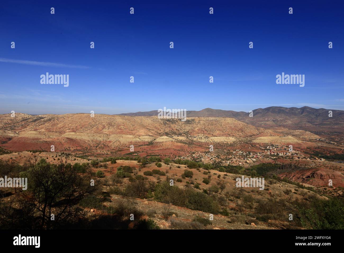 View on a mountain in the Middle Atlas is a mountain range in Morocco ...