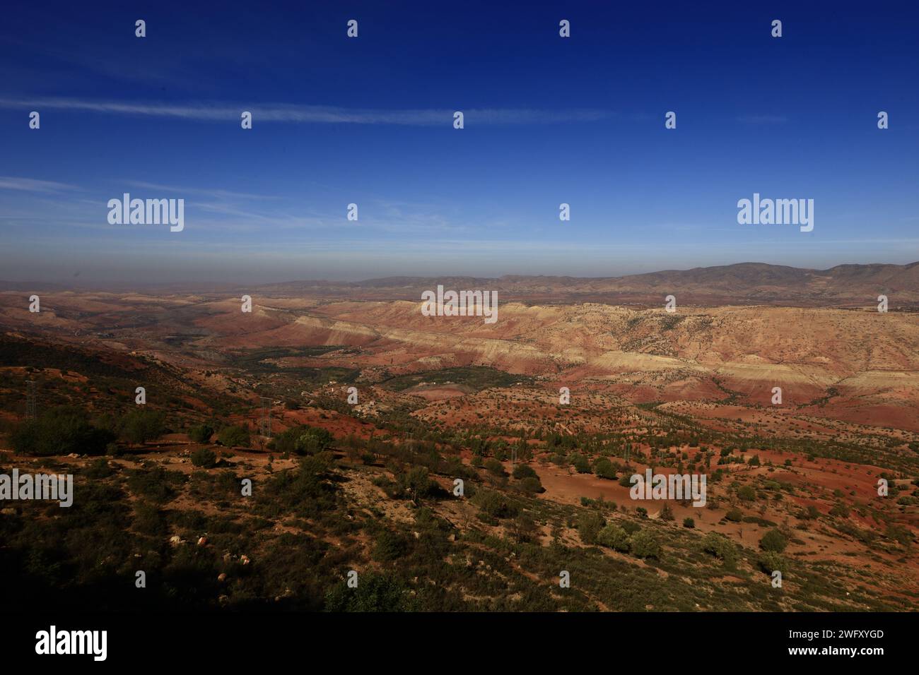 View on a mountain in the Middle Atlas is a mountain range in Morocco ...