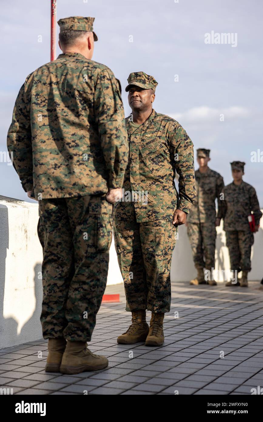 U.S. Marine Corps Col. Kelvin Gallman, the 1st Marine Aircraft Wing ...