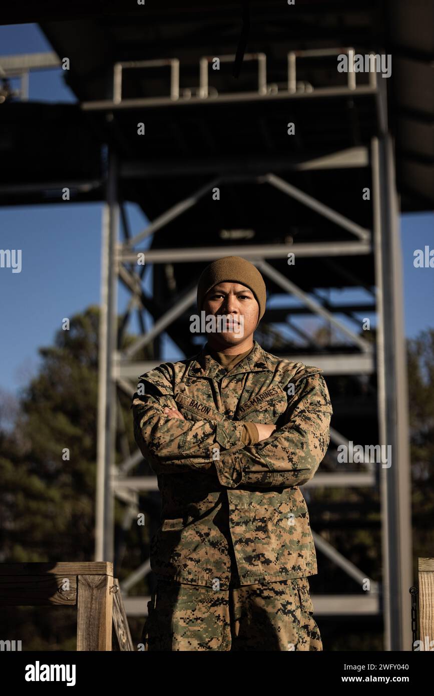 U.S. Marine Corps Sgt. Vince Bacon, a South Carolina native, and an ...