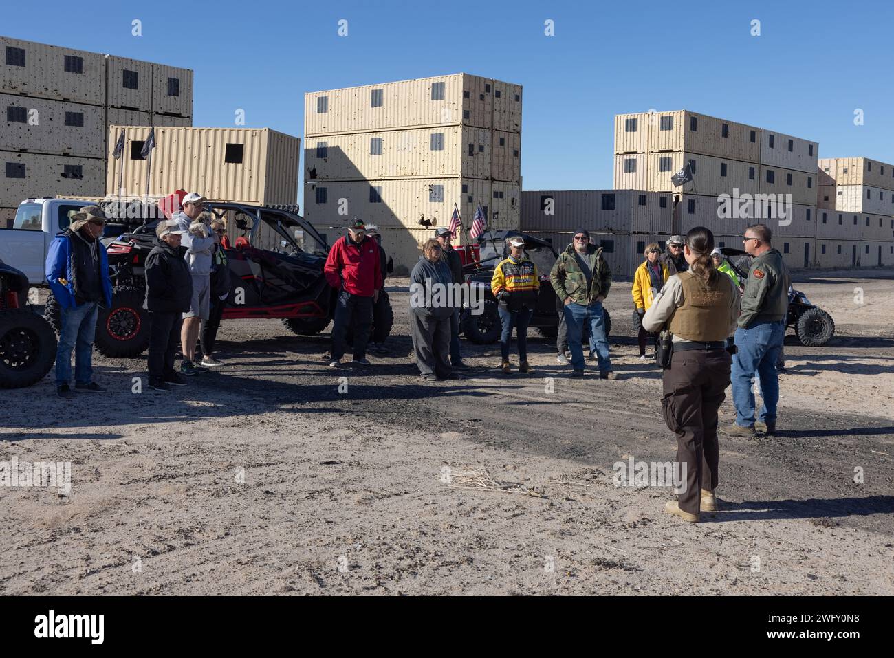 Lauren Allmon, conservation officer, and Bill Sellars, range director ...