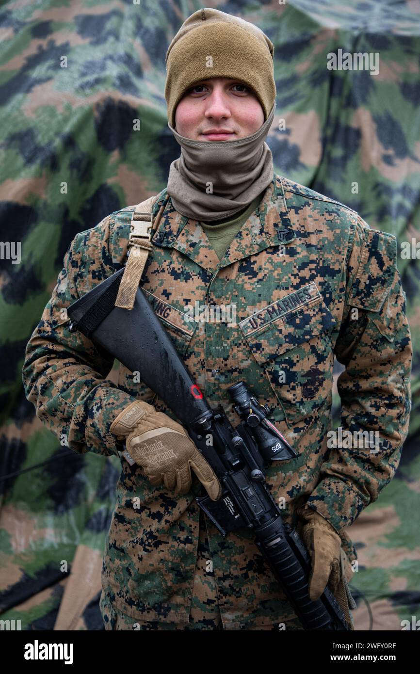 U.S. Marine Corps Cpl. Robert King, a transmissions system operator ...