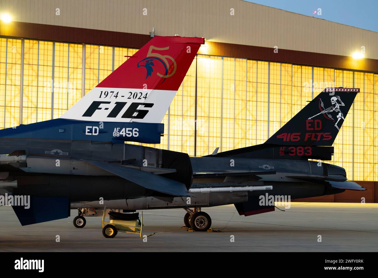 The 412th Test Wing unveiled two F-16s assigned to the 416th Flight ...