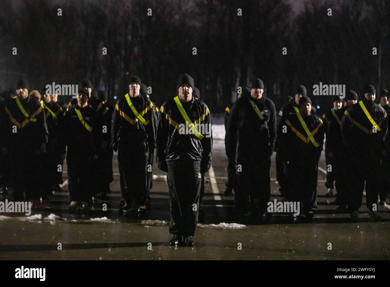 Soldiers from 10th Mountain Division Artillery (DIVARTY), hold an ...