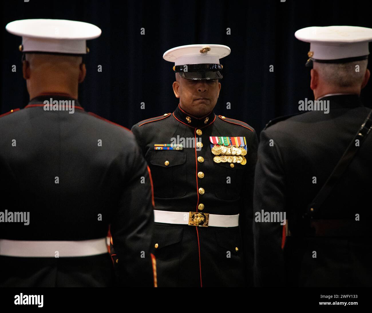 Sergeant Major Jesse J. Dorsey, outgoing sergeant major, Marine ...