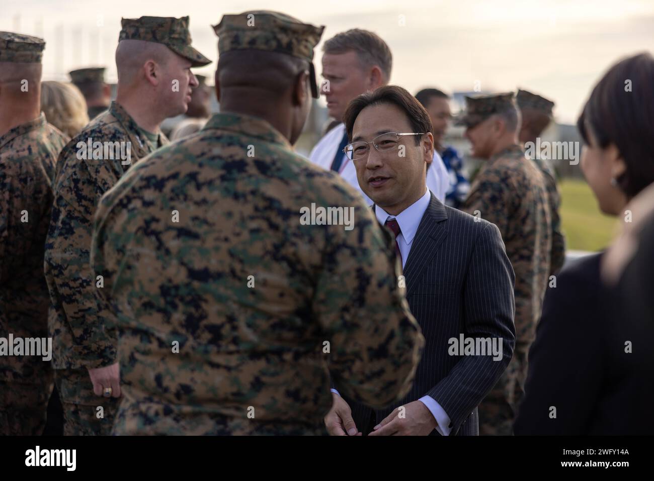U.S. Marine Corps Col. Kelvin Gallman, the 1st Marine Aircraft Wing assistant wing commander ...