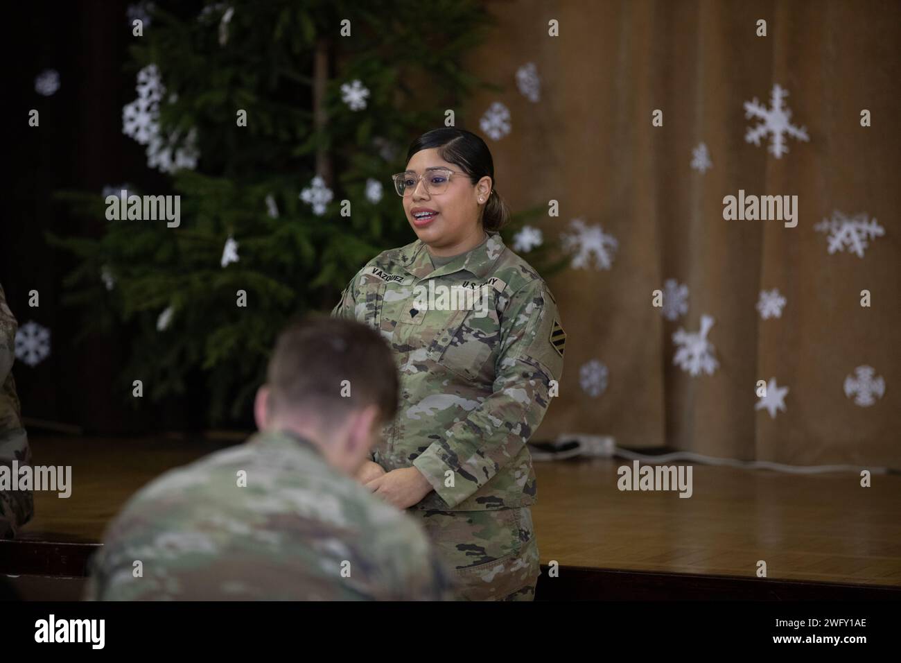 U.S. Army Spc. Daisy Vazquez, a human resources specialist assigned to ...