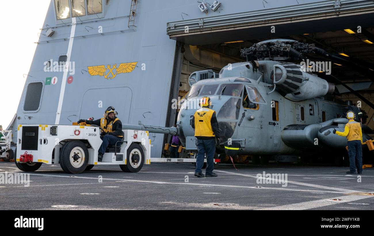 Sailors assigned to the San Antonio-class amphibious transport dock ...