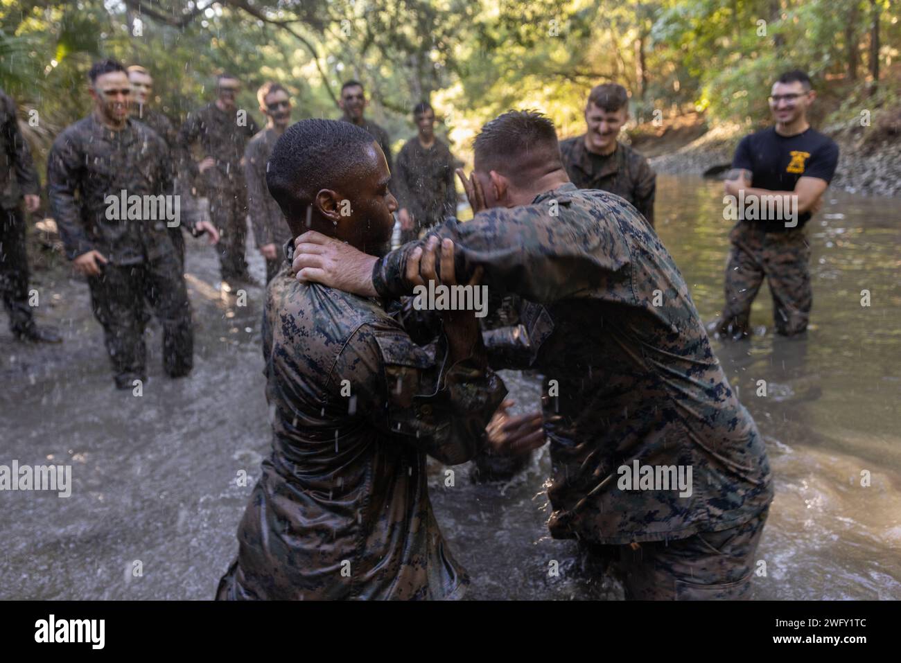 U.S. Marines with Marine Corps Air Station (MCAS) Beaufort grapple in ...
