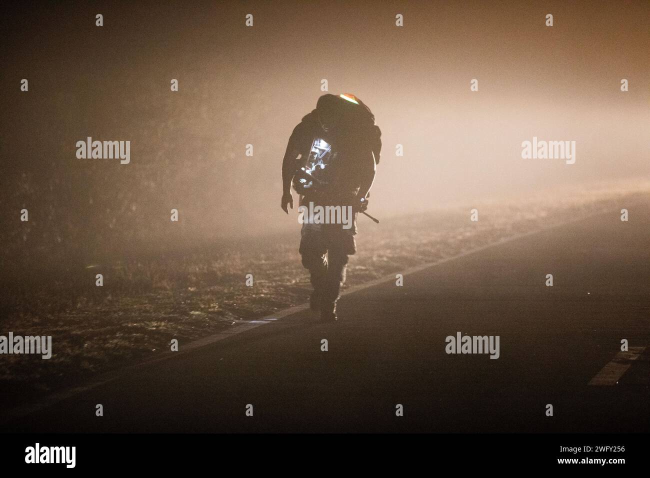 A candidate participates in a ruck march during Special Forces ...