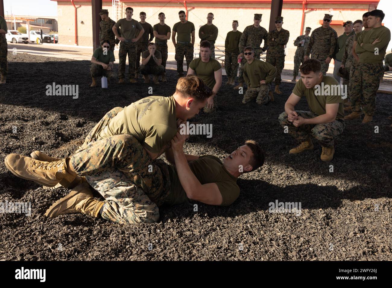 U.S. Marines stationed on Marine Corps Air Station Yuma, Arizona ...