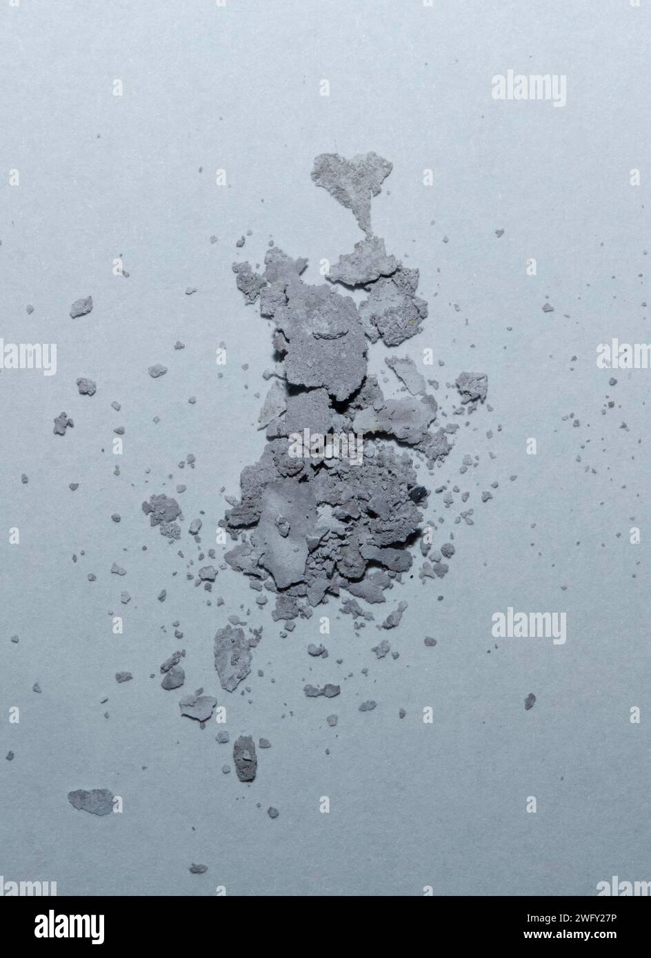 Silver chloride (AgCl) darkened from light, the product of the reaction ...