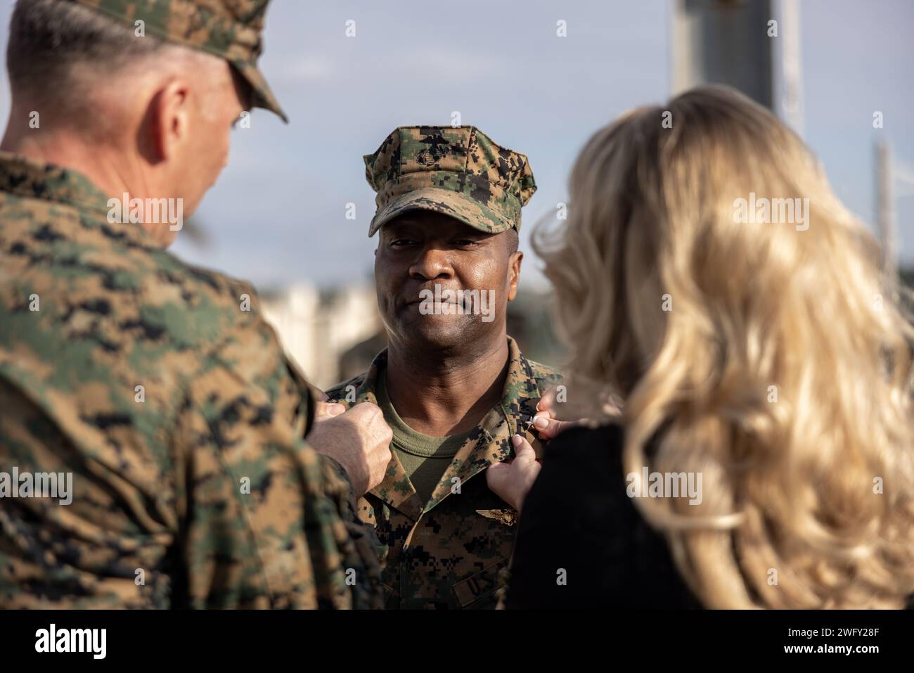 U.S. Marine Corps Col. Kelvin Gallman, the 1st Marine Aircraft Wing ...
