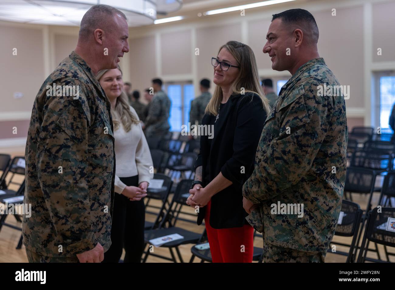 U.S. Marine Corps Brig. Gen. Michael E. McWilliams, left, commanding ...